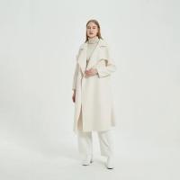 China Stylish Thick Winter Trench Coats 90 % Wool White Cashmere Coat for Women for sale