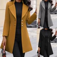 China MID Length Woolen Coats For Women Korean Version Wool Lapel Thin Winter Coat for sale