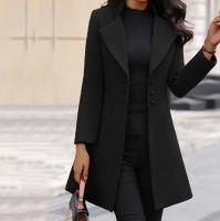 China MID Length Woolen Coats For Women Korean Version Wool Lapel Thin Winter Coat for sale