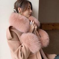 China Korean Style Fox Fur Coat Fall Winter Short Women Genuine Wool Coat for sale