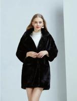 China Winter Custom Puffer Down Coat  Faux Fox Fur Coat For Ladies for sale