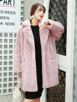 China Winter Custom Puffer Down Coat  Faux Fox Fur Coat For Ladies for sale