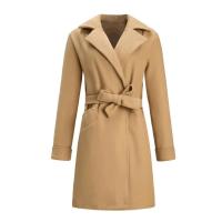 China Fashion Wholesale Ladies Wool Plus Size Design Long Jackets Coats Casual Jacket Oversize Coats with Tie for Women Woolen Knitted for sale