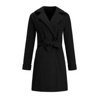 China Fashion Wholesale Ladies Wool Plus Size Design Long Jackets Coats Casual Jacket Oversize Coats with Tie for Women Woolen Knitted for sale