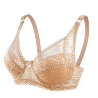 China Plus Size Big Women Bra Transparent Lace Thin Big Breast Bra Full Coverage Breast Sexy Bra for sale