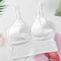 China High Quality Beauty Back French Triangle Soft Cup Silk Underwear Smooth and Comfortable Steel-Free Silk Bra for sale