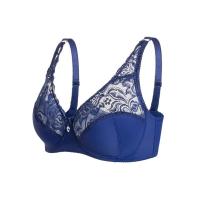 China Thin Sexy Lace Breathable Lingerie Bra Adjustable Gathered Bra Large Size Underwear for sale