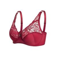 China Thin Sexy Lace Breathable Lingerie Bra Adjustable Gathered Bra Large Size Underwear for sale