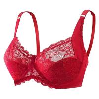 China Big Size Ladies Lace Bra Steel Ring Comfortable Gather Thin Cup Full Cup 38 Bra Size Plus Size Women Lace Bra for sale