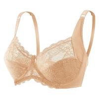 China Big Size Ladies Lace Bra Steel Ring Comfortable Gather Thin Cup Full Cup 38 Bra Size Plus Size Women Lace Bra for sale