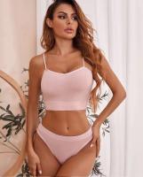 China Knit Bra Short Crop Beauty Back Seamless Removable Padded Chest Tube Tank Top Camisoles Wire Free Bra for sale