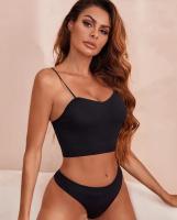 China Knit Bra Short Crop Beauty Back Seamless Removable Padded Chest Tube Tank Top Camisoles Wire Free Bra for sale