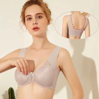 China Wholesales Front Buckle Closure Seamless Bra Women Push up Padded Underwire Bra for Female Girls for sale