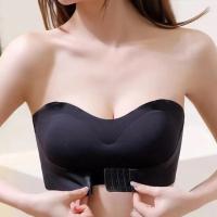China Strapless Gathered Traceless Girl Bra Wrapped Chest 2022 Underwear Female Invisible Bra No Steel Ring for sale