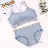 China Lace Bra Set Soft Cup Sports Ladies Bra Cotton Underwear Set for sale