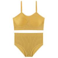 China Comfortable Bra Set Wire Free Girls Underwear Seamless Sporty Bra Brief Sets for Women for sale