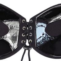 China Black Adhesive Strapless Bra Front Closure Invisible Backless Bra for sale