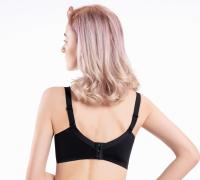 China Wireless Sexy Underwear Set Single Color Nylon In Black Ladies for sale