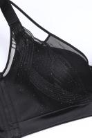 China Wireless Sexy Underwear Set Single Color Nylon In Black Ladies for sale