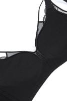 China Wireless Sexy Underwear Set Single Color Nylon In Black Ladies for sale