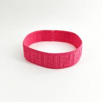 China New wholesale elastic custom color logo and width pink elastic exercise band for sale