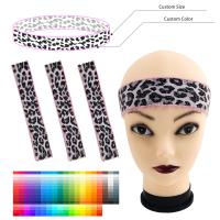 China Elastic Custom color logo and width knotted knot beaded headband sports for sale