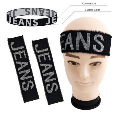 China wholesale elastic custom color logo and width sport headband and wrist for sale