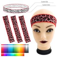 China Elastic Custom color logo and width head tie fashion sports tennis elastic athletic headband for sale