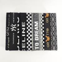 China wholesale elastic custom color width sports wide team themed knitted elastic headbands with custom logo for sale