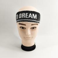 China wholesale elastic custom color width sports wide team themed knitted elastic headbands with custom logo for sale