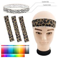 China Elastic Custom color logo and width headband with elastic grip sweat resistant for sale