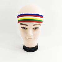 China wholesale elastic custom basketball neon rainbow cotton sweat proof sweater absorbing workout sweatband headband for sale