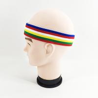 China wholesale elastic custom basketball neon rainbow cotton sweat proof sweater absorbing workout sweatband headband for sale