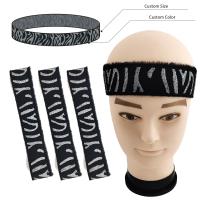 China wholesale non slip black elastic custom tie sports headband for women and men bulk buy for sale