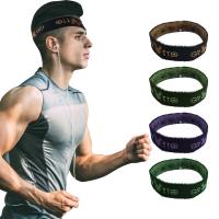 China wholesale elastic custom color logo and width elastic sports yoga headband stretch hairband for sale