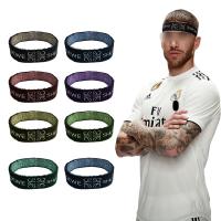 China wholesale elastic custom color logo and width woven wavy watersport sweater thin sports headband for sale