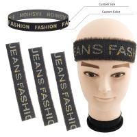 China wholesale elastic custom color logo and width sweatbands set sports basketball headband for sale