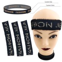 China wholesale elastic custom color logo and width red white and blue striped sweatbands and headband for sale