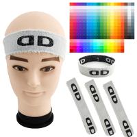 China Elastic Custom color logo and width sweatband wristband dry fit sport headband for sale