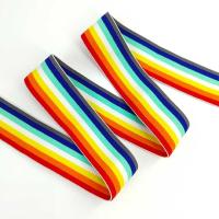 China Best Price Dames Stretchy Jacquard Stripe Band Resistance Band Colored Elastic Band for Clothes for sale