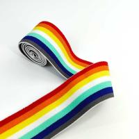 China Best Price Dames Stretchy Jacquard Stripe Band Resistance Band Colored Elastic Band for Clothes for sale