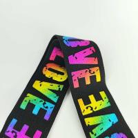 China Rich in Size Customized Fancy Jacquard Polyester Thermal Transfer Printing Elastic Band  for Women for sale