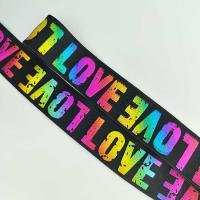 China Rich in Size Customized Fancy Jacquard Polyester Thermal Transfer Printing Elastic Band  for Women for sale