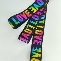 China Rich in Size Customized Fancy Jacquard Polyester Thermal Transfer Printing Elastic Band  for Women for sale