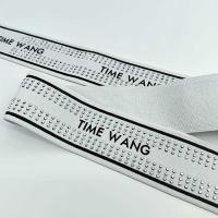 China Polyester Edge Hot Fix Elastic Band Spandex Webbing Jacquard Pattern Wrap Elastic Band for sale