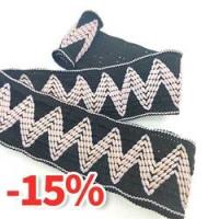 China Webbing Free Design Jacquard Webbing Strap Elastic Sewing Webbing Two Tone Jacquard Elastic Band for sale