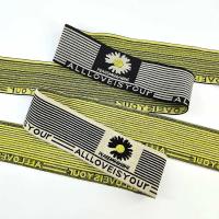 China Webbing Free Design Jacquard Webbing Strap Elastic Sewing Webbing Two Tone Jacquard Elastic Band for sale