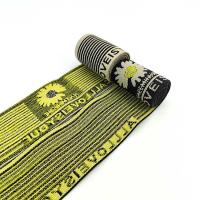 China Webbing Free Design Jacquard Webbing Strap Elastic Sewing Webbing Two Tone Jacquard Elastic Band for sale