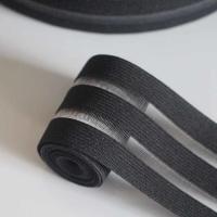 China Webbing free design custom spandex webbing material transparent mesh fish silk elastic wide waistband for sale