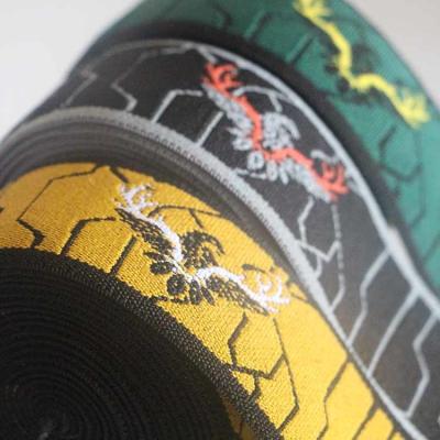 China High Grade Preferable Pricing Elastic Band Custom Colorful Private Pattern Jacquard Elastic Web Band for Clothing for sale